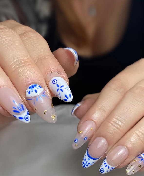 25 of the Coolest Blue French Tip Nail Ideas